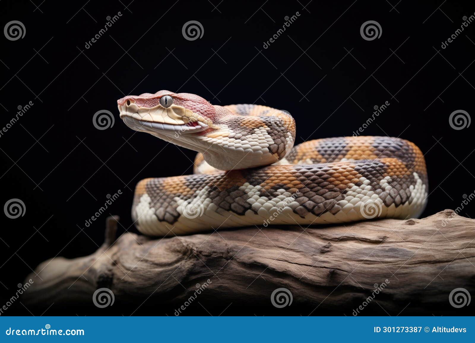 Side View of Coiled Rattlesnake Ready To Strike Stock Image - Image of ...