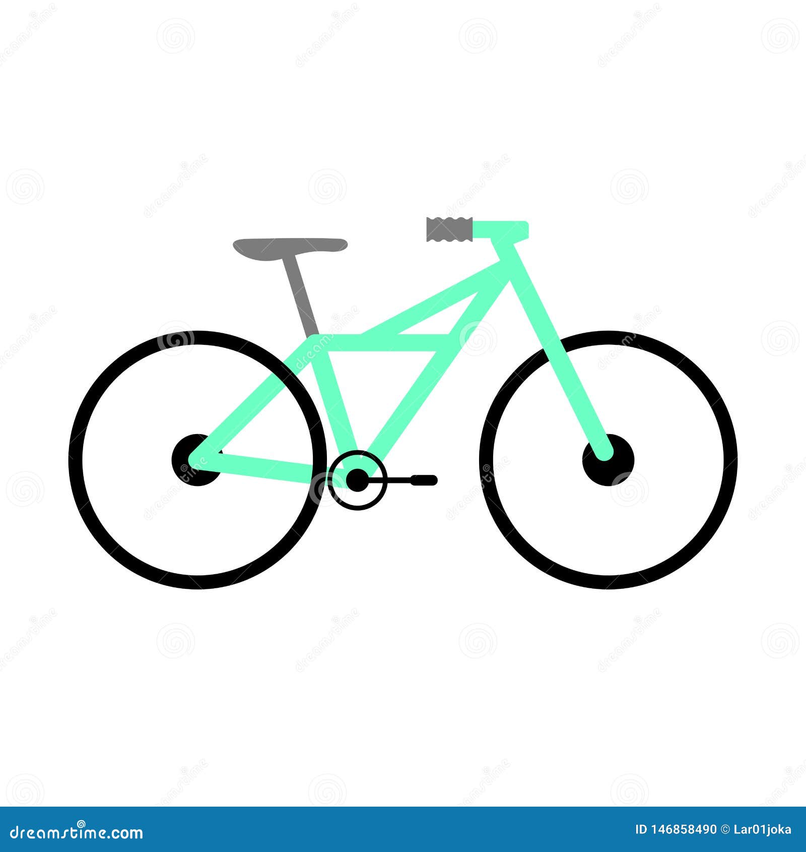 Side View of a Colored Bicycle Stock Vector - Illustration of color ...