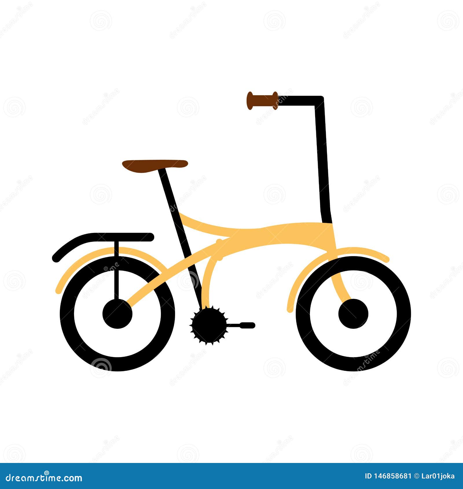 Side View of a Colored Bicycle Stock Vector - Illustration of isolated ...