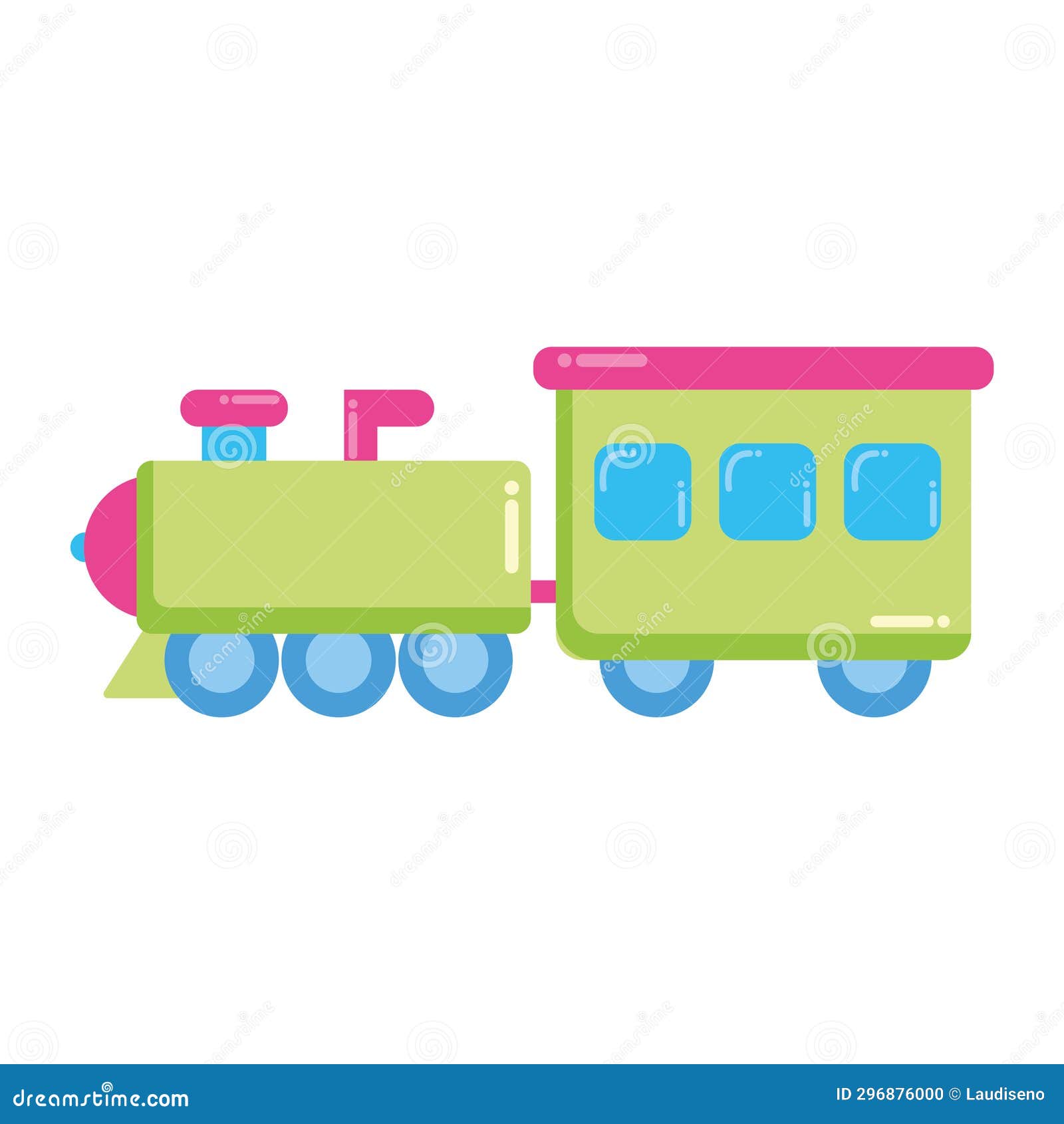 Side View of a Colored Train Icon Vector Stock Vector - Illustration of ...