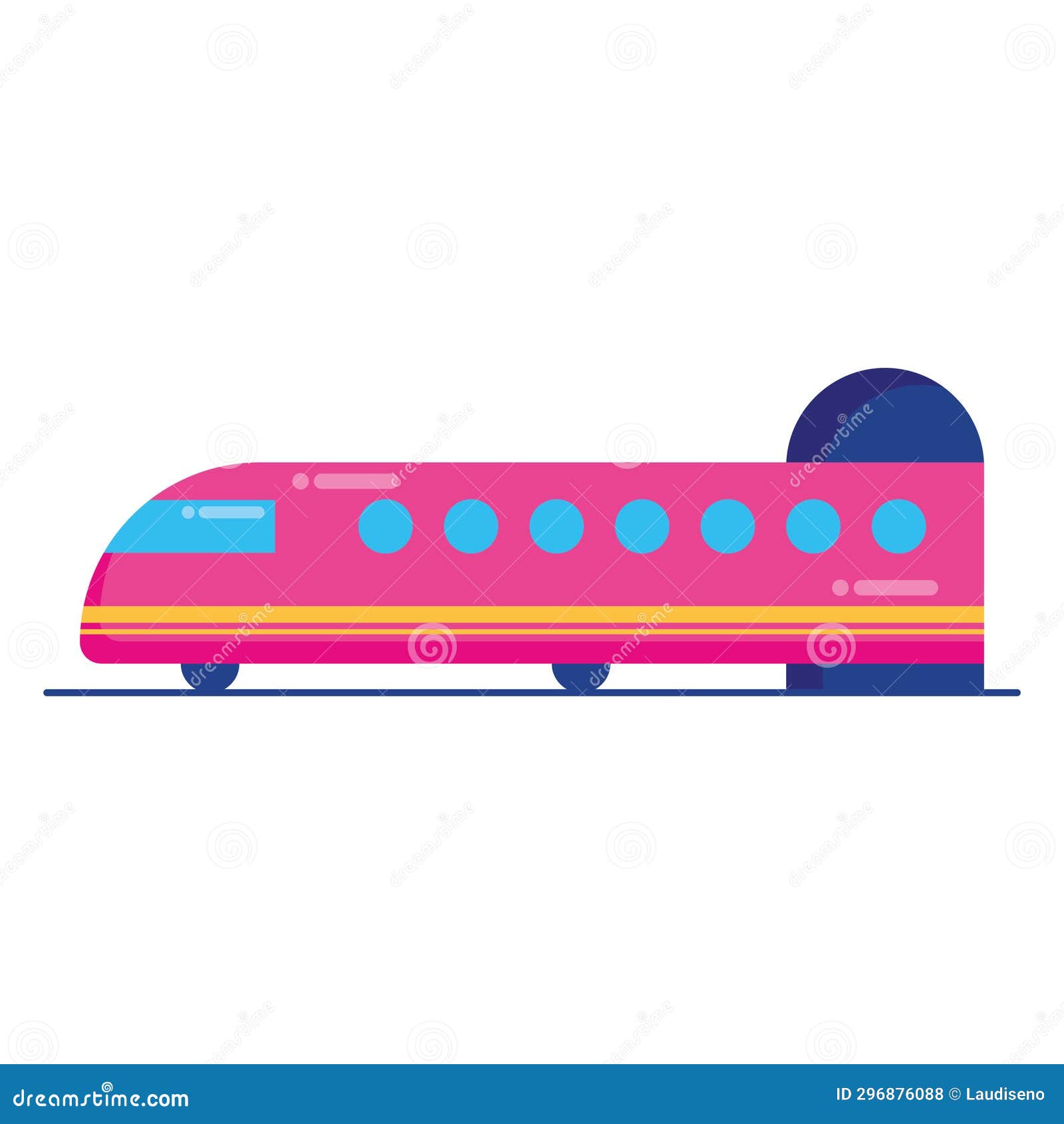 Side View of a Colored Train Icon Vector Stock Vector - Illustration of ...