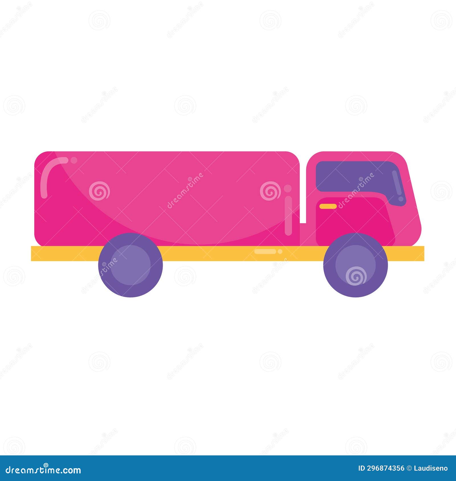 Side View of a Colored Truck Icon Vector Stock Vector - Illustration of ...