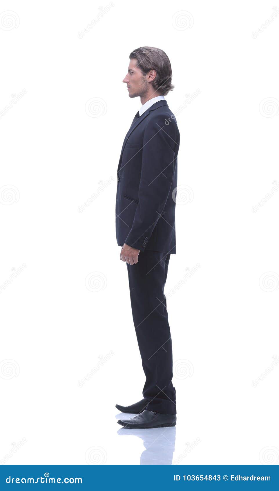 Side View.confident Businessman. Stock Image - Image of looking, male ...