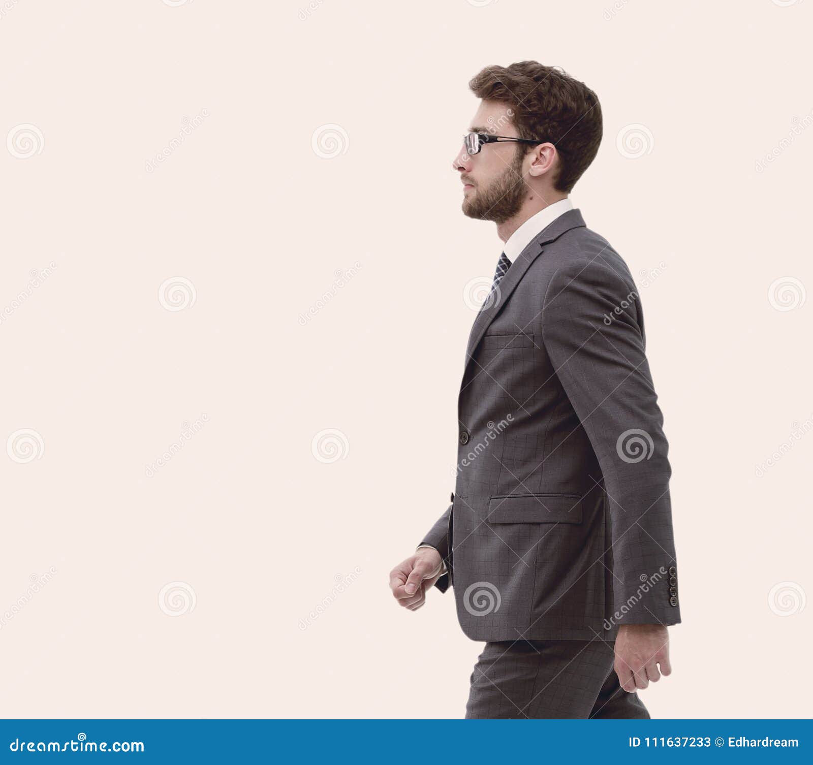 Side View Confident Businessman Goes Forward. Stock Image - Image of ... Side View Confident Businessman Goes Forward. Stock Image - Image of ...