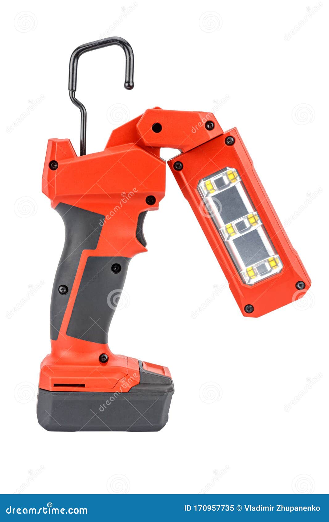 Side View of Cordless 12V LED Task Light with Flexible Head and ...