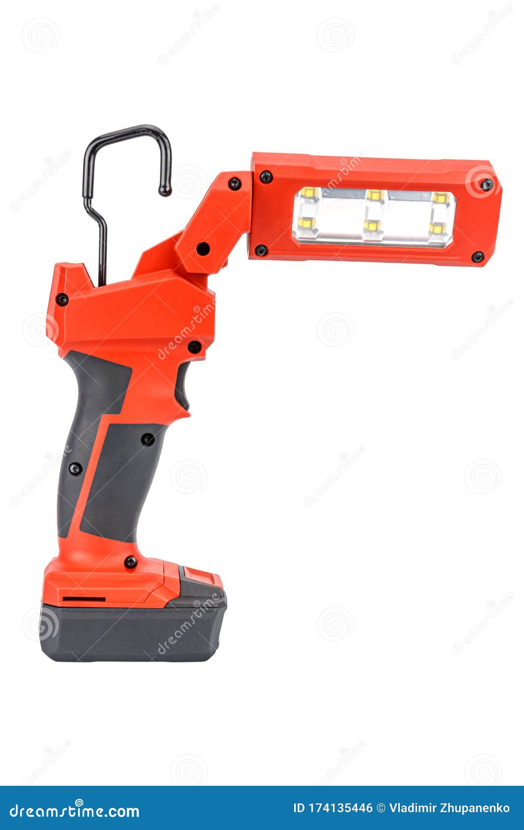 Side View of Cordless 12V LED Task Light with Flexible Head and ...