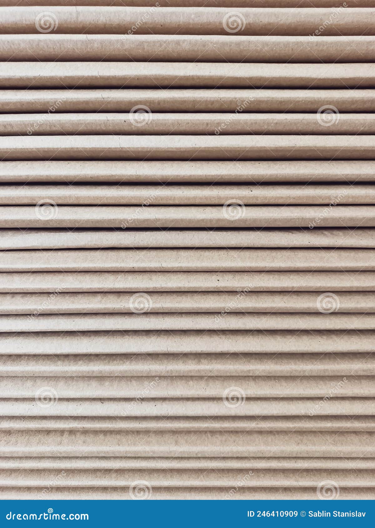Side View of a Corrugated Cardboard. Cardboard Boxes are Folded on a ...