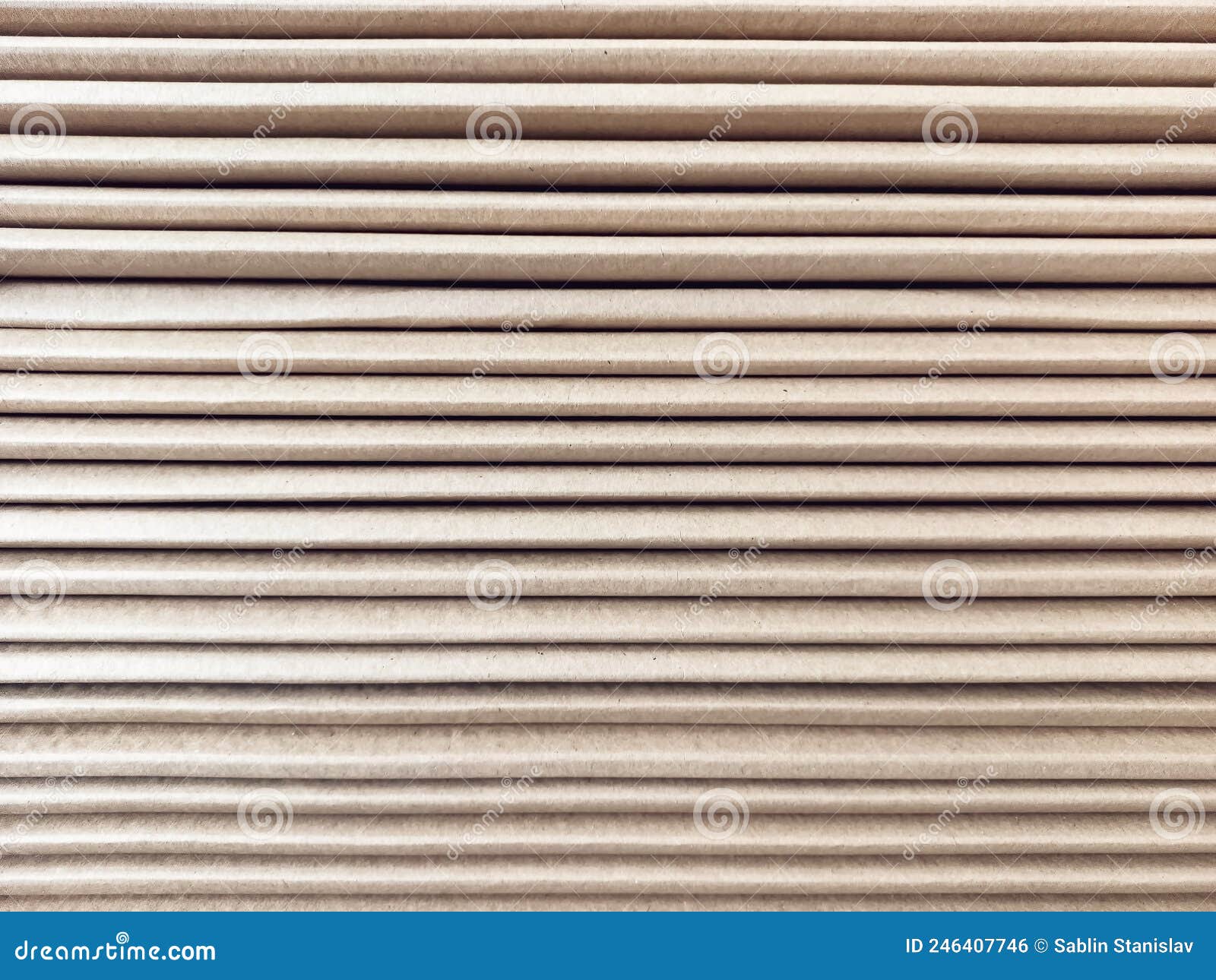 Side View of a Corrugated Cardboard. Cardboard Boxes are Folded on a ...