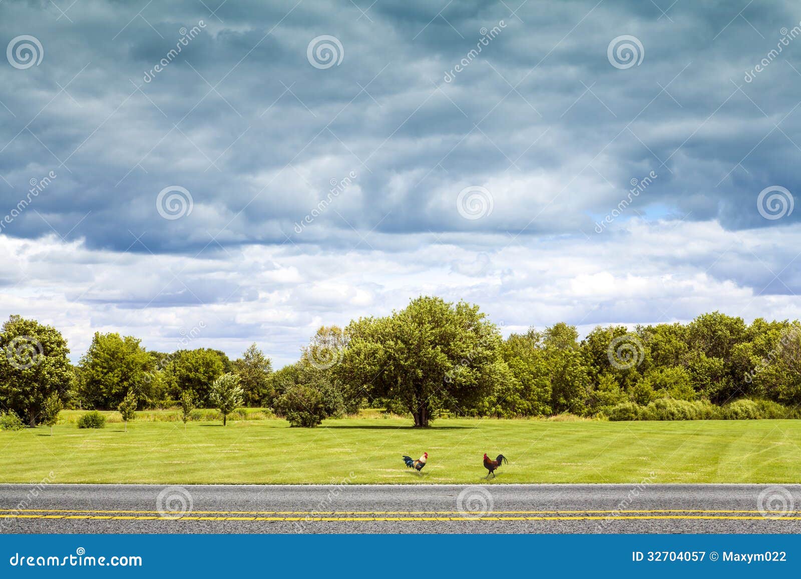 Side View on Countryside Road Stock Image - Image of countryside, farm ...