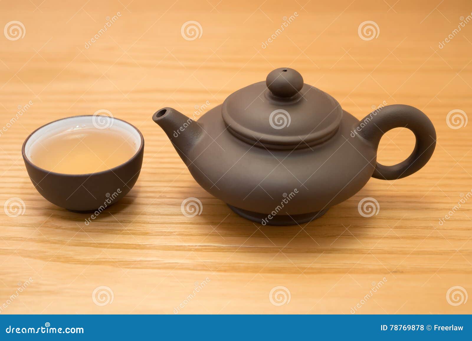 Side View Cup of Tea and Teapot Stock Photo - Image of beverage, aroma ...