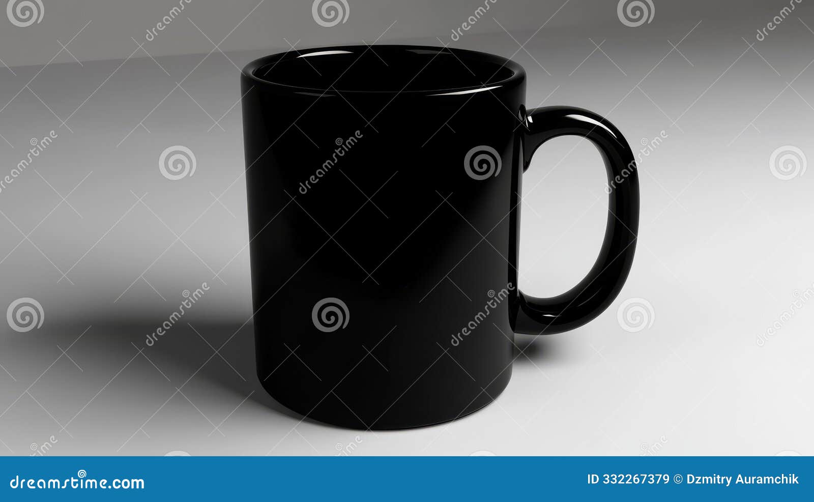 Side View 3D Rendering of Gray Coffee Cup Isolated on White Background ...