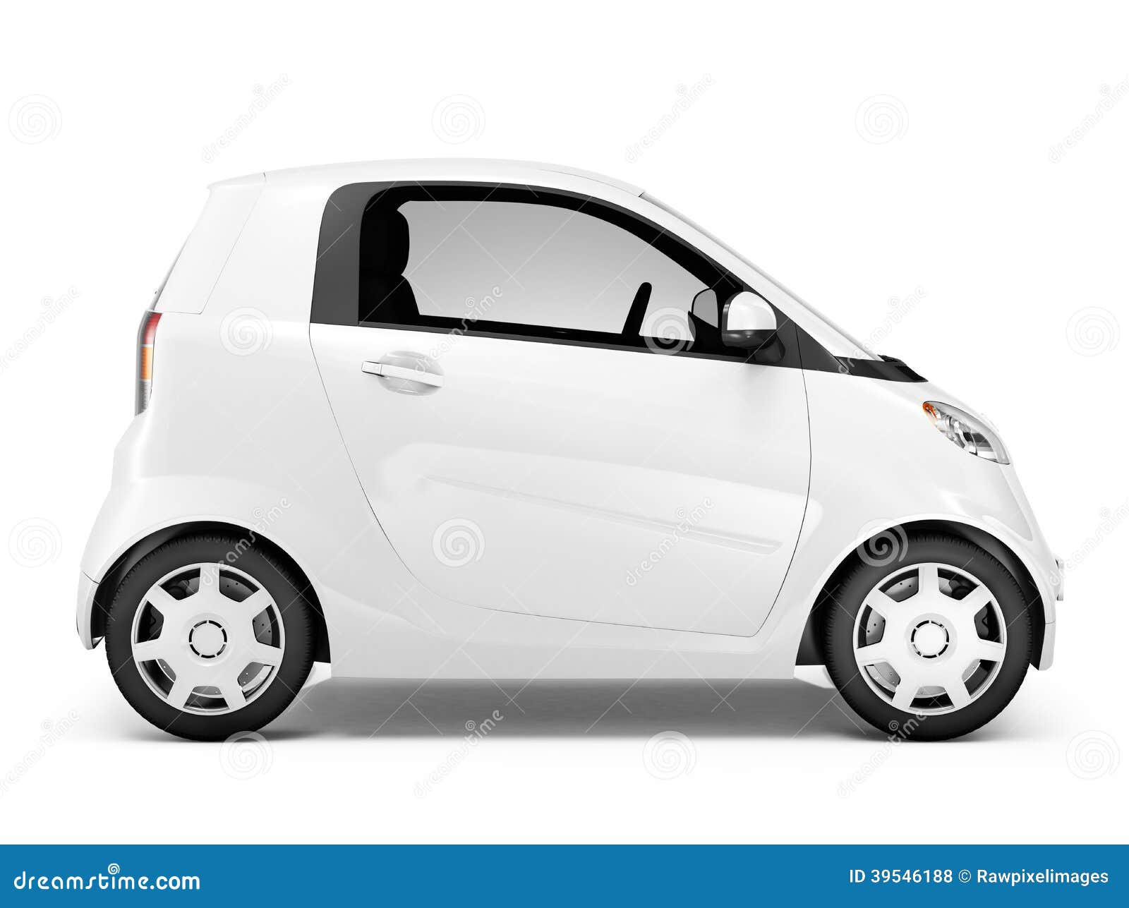 White Mini Bus Fiat Scudo Side View Isolated On White Stock Photography ...