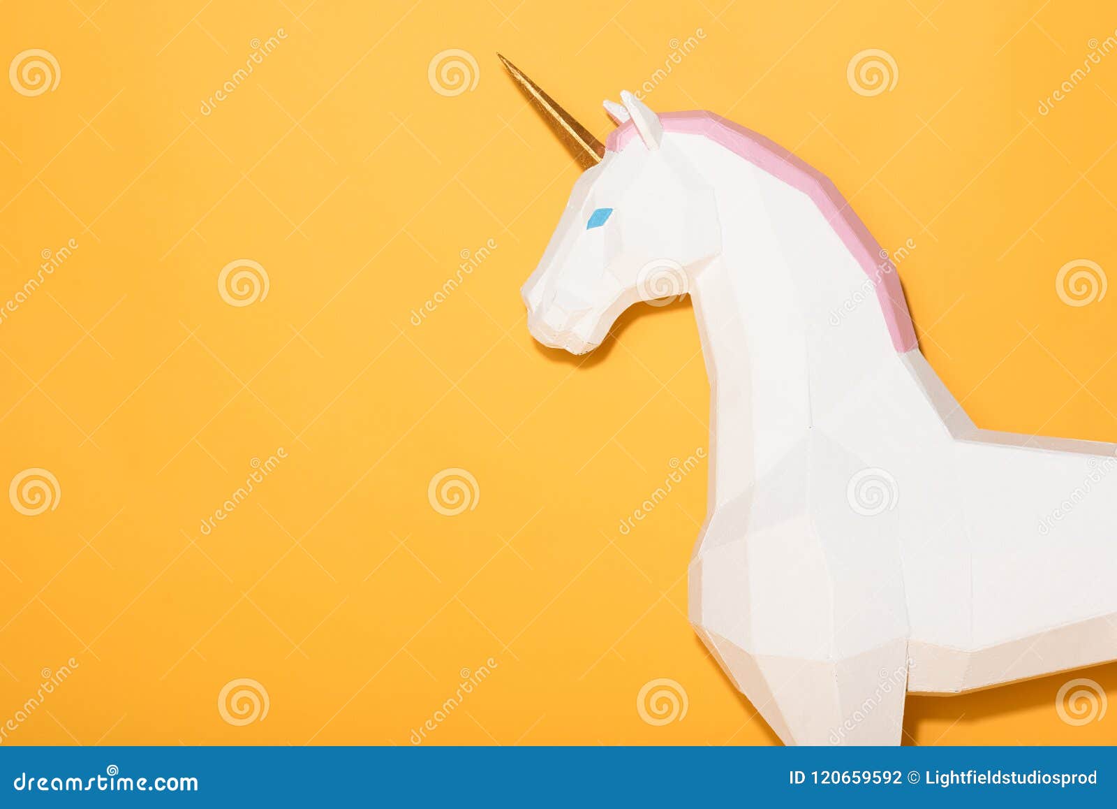 Side View of Decorative Unicorn Standing Stock Photo - Image of ...