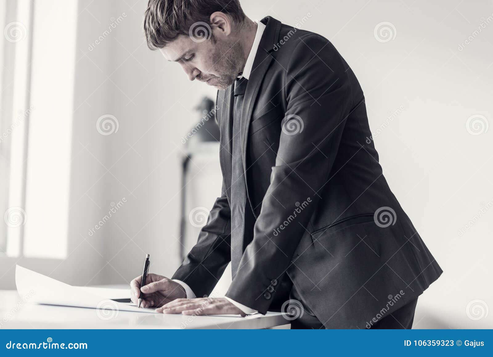 Draftsman Working On Drawings Royalty-Free Stock Photo | CartoonDealer ...