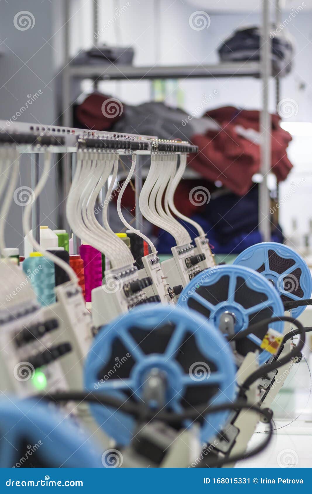 Side View of the Device for Sewing Sequins on a Production Embroidery ...