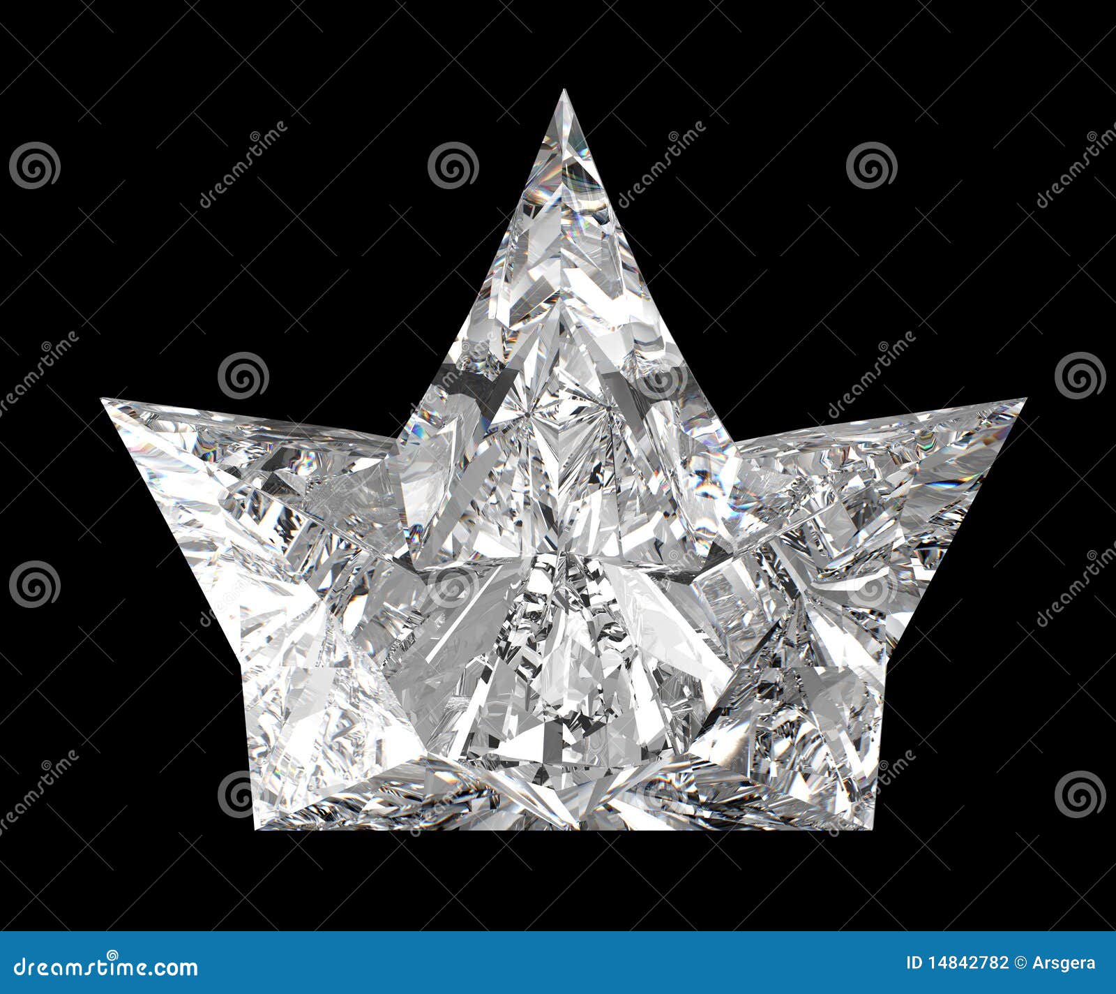 Side View of Diamond Crown Over Black Stock Illustration - Illustration ...