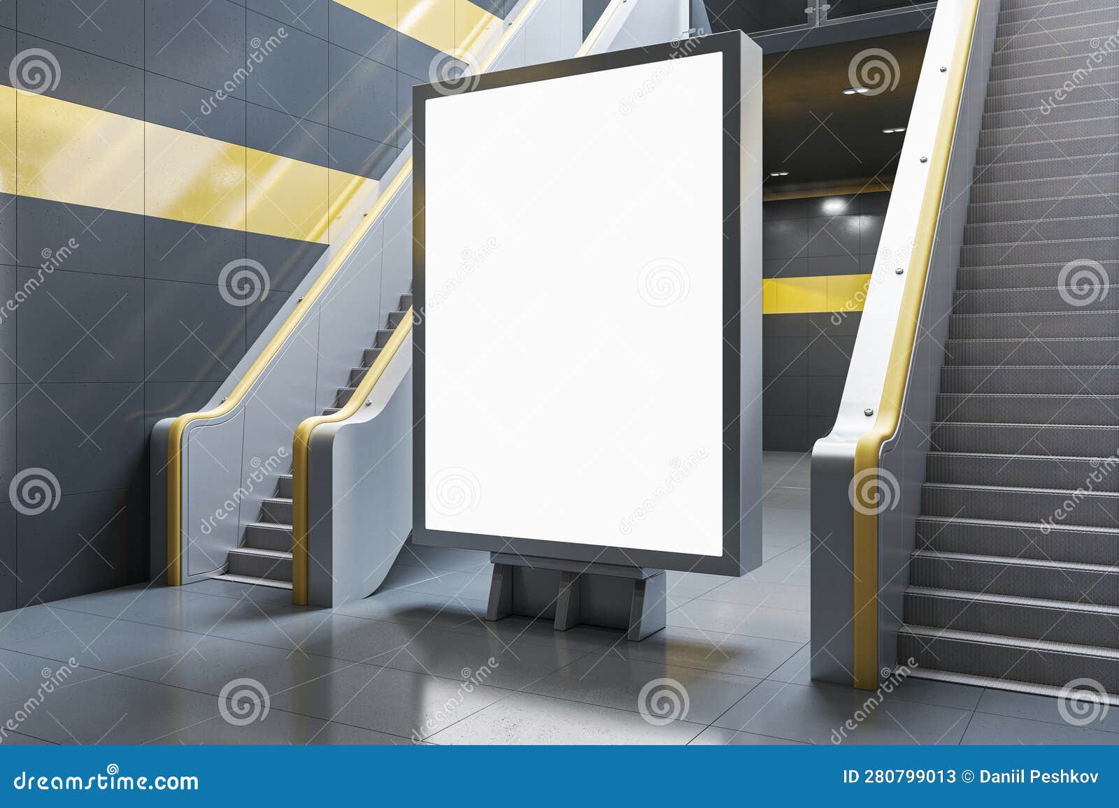 Side View Digital Screen Mockup. Stock Illustration - Illustration of ...