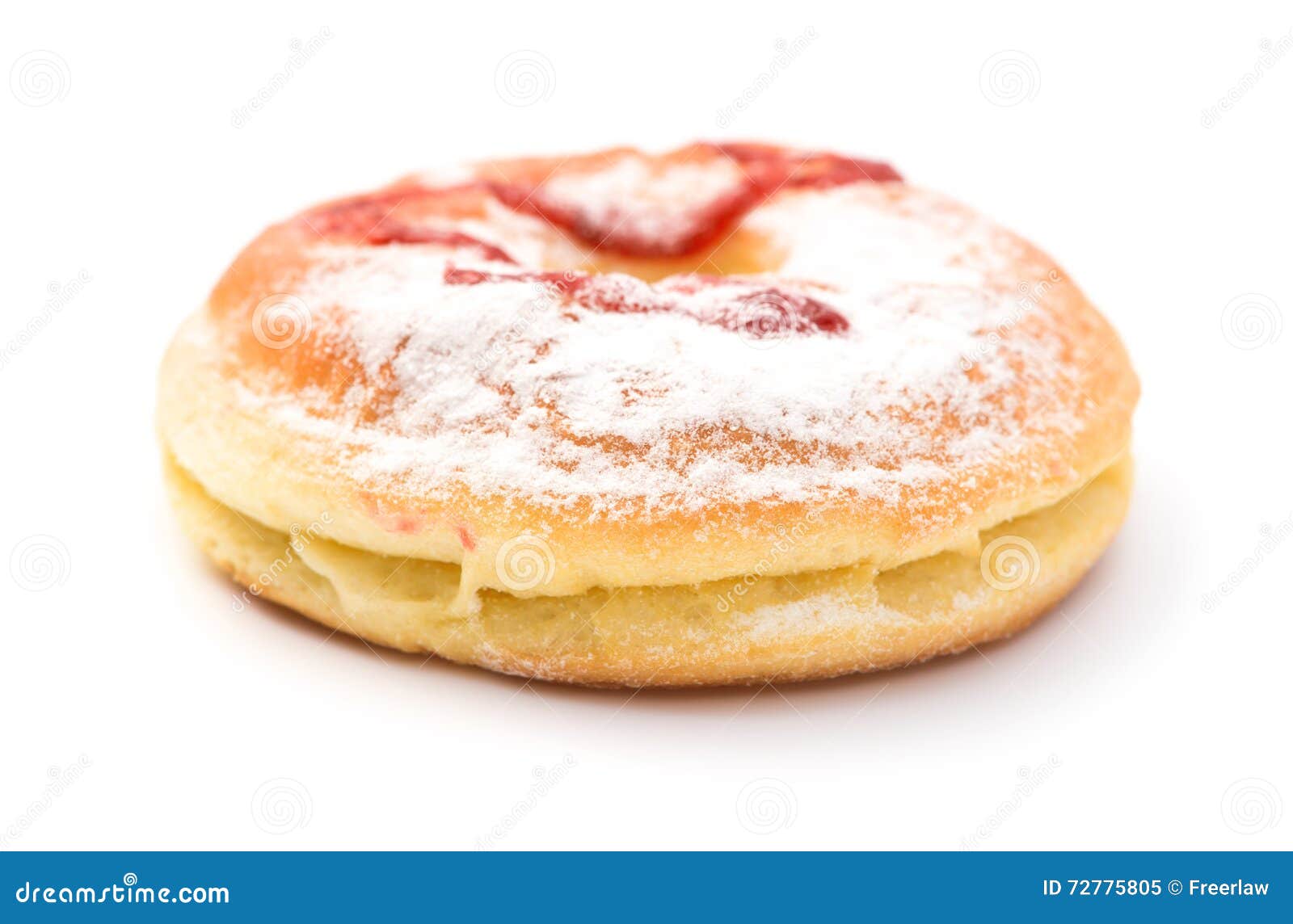 Side View Donut on White Background Stock Image - Image of sweet ...