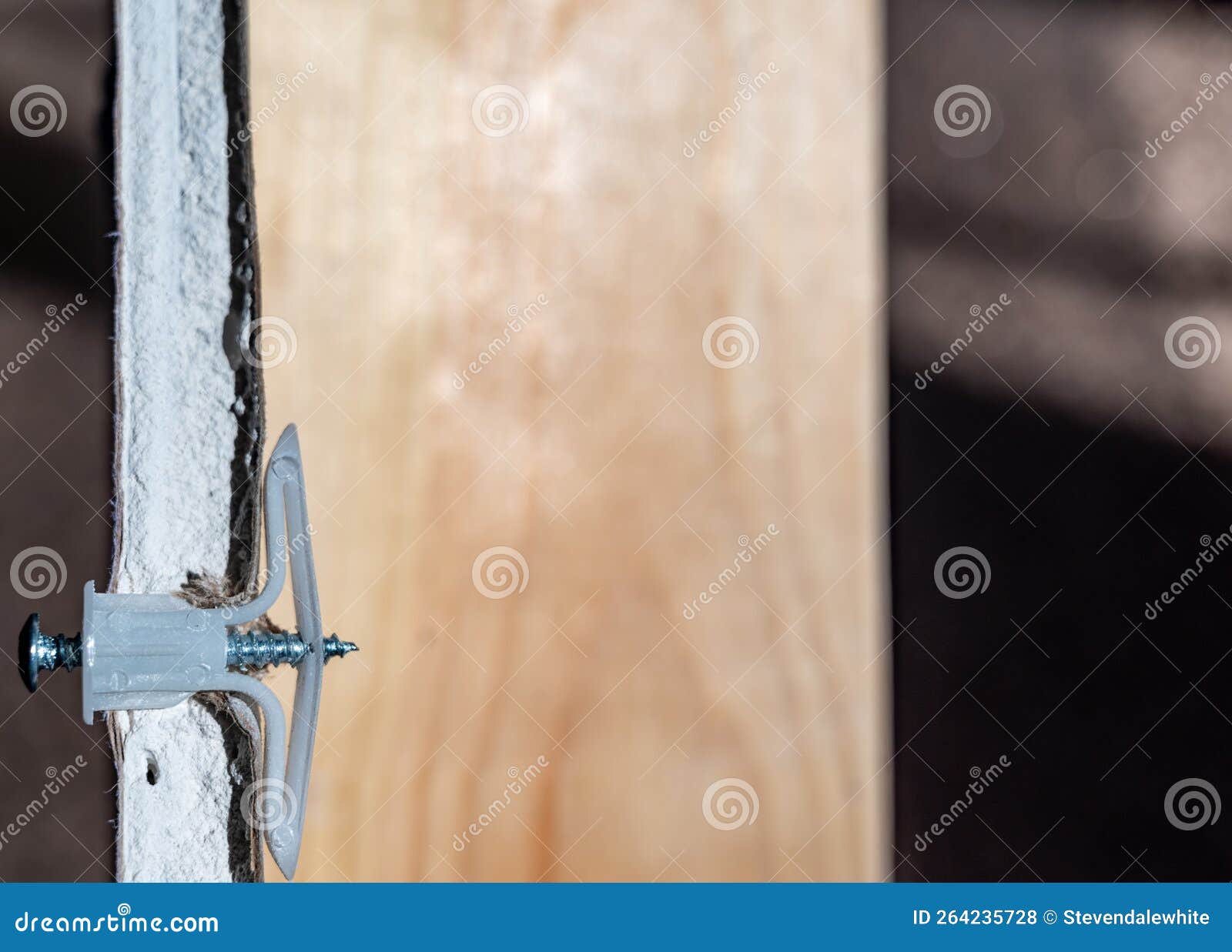 Side View of a Drywall Mount Anchor and Stock Photo - Image of ...