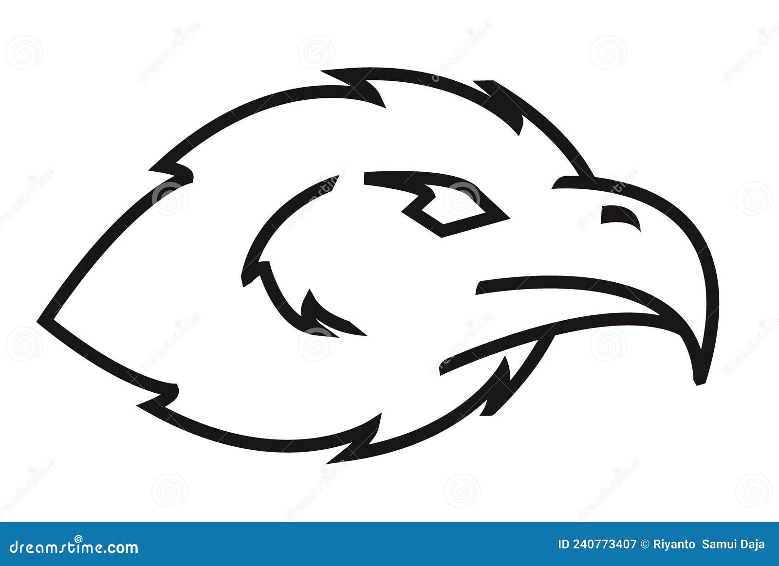 Side View Eagle Head Icon Illustration Design Stock Illustration ...