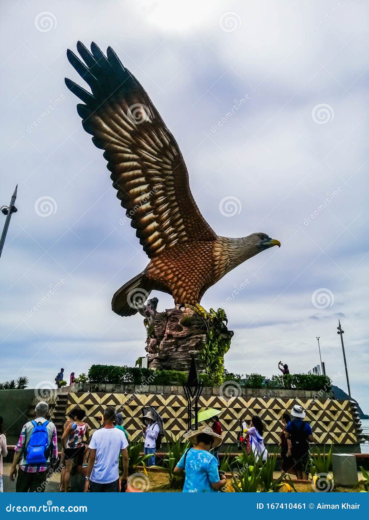 The Side View of Eagle Statue at Dataran Lang. it is the Symbol of ...