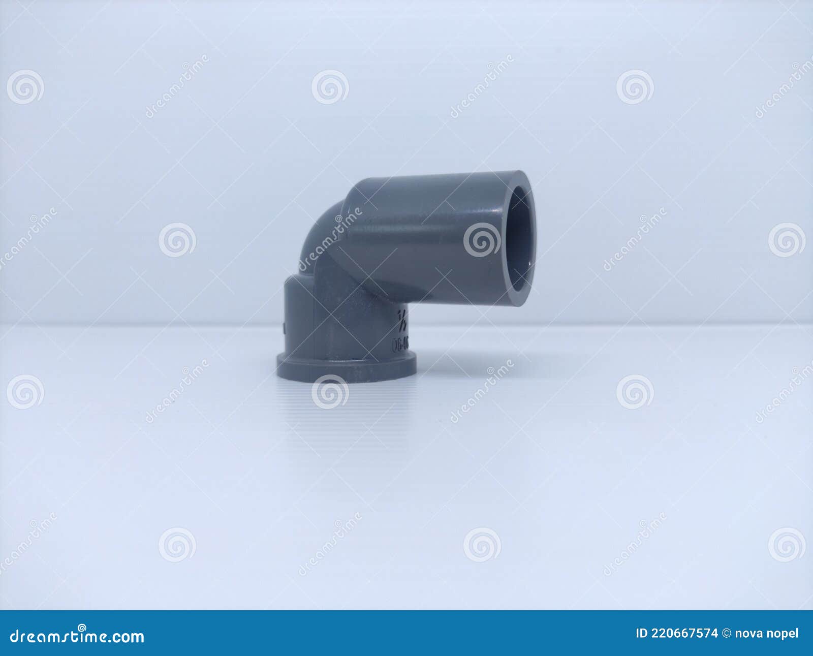 Side View Elbow Plumbing Pipe with Holes on Both Sides Stock Photo ...