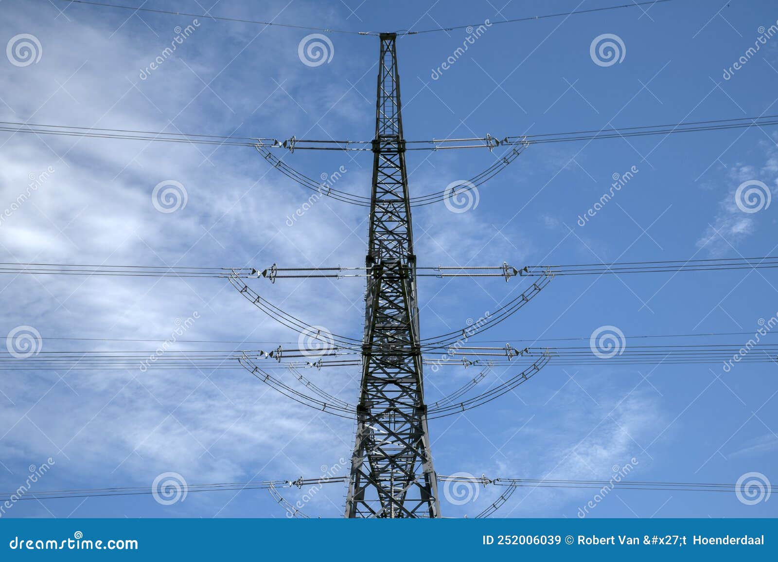 Side View Electrical Power Lines at Muiden the Netherlands 13-7-2022 ...