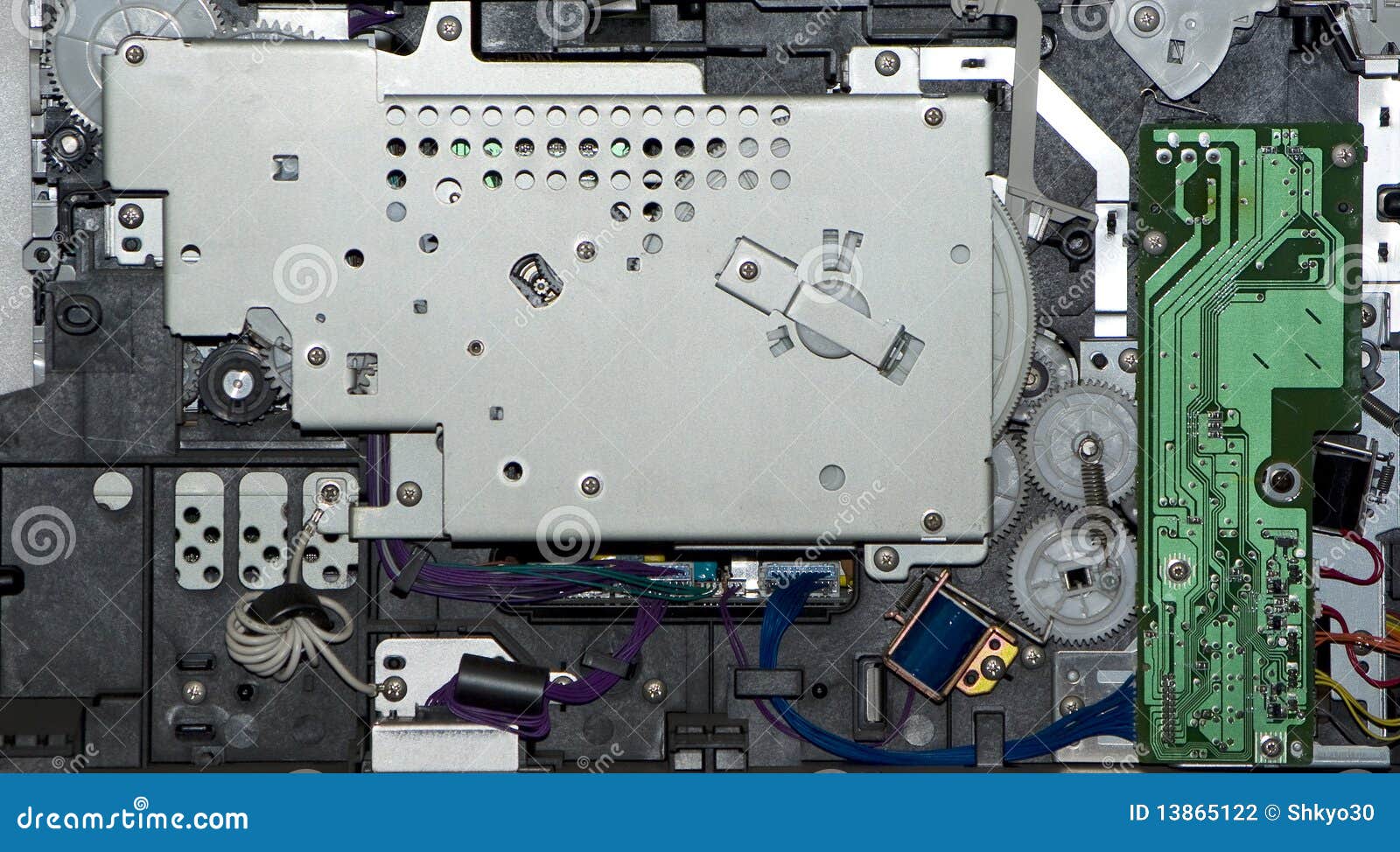 Side View of the Electronic Interior of a Printer Stock Photo - Image ...