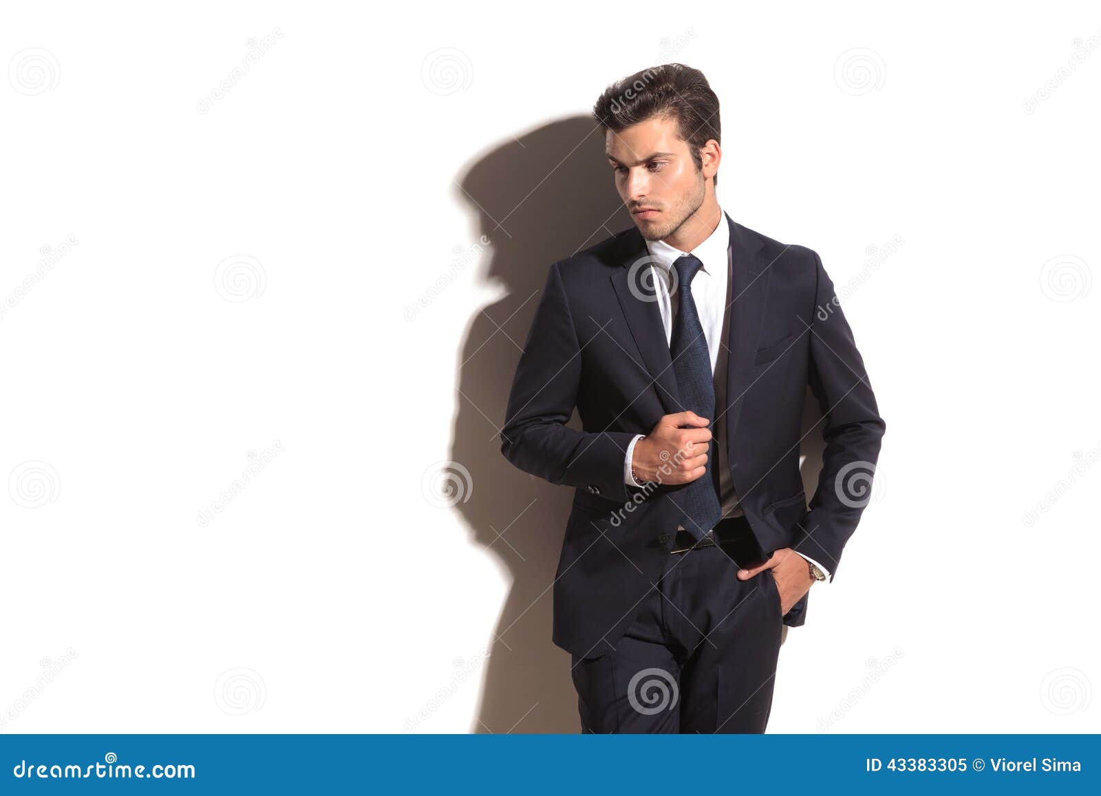 Side View of an Elegant Business Man Looking Away Stock Image - Image ...