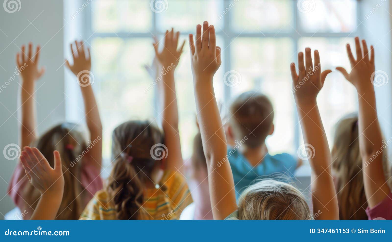 Students From Behind, Attentive In Classroom Stock Image ...