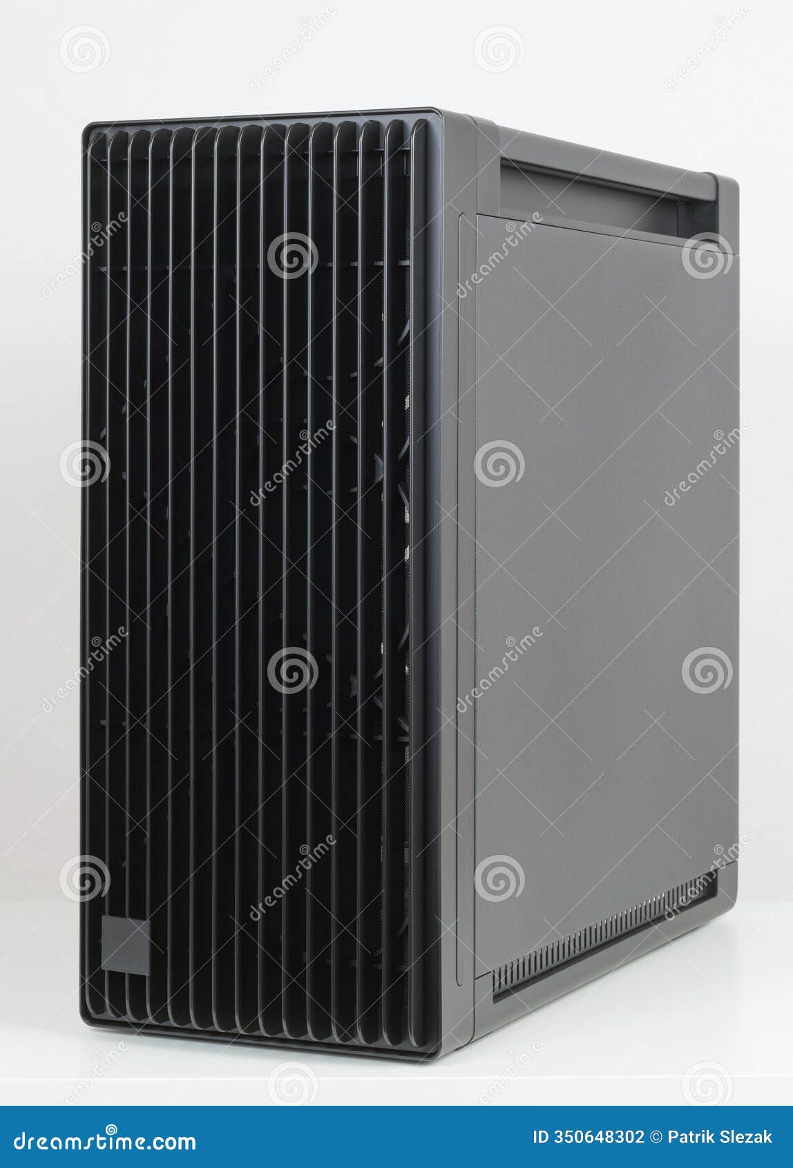 Side View Of Empty Big Tower, PC Case, Chassis, 15.5 Mm Front Panel ...
