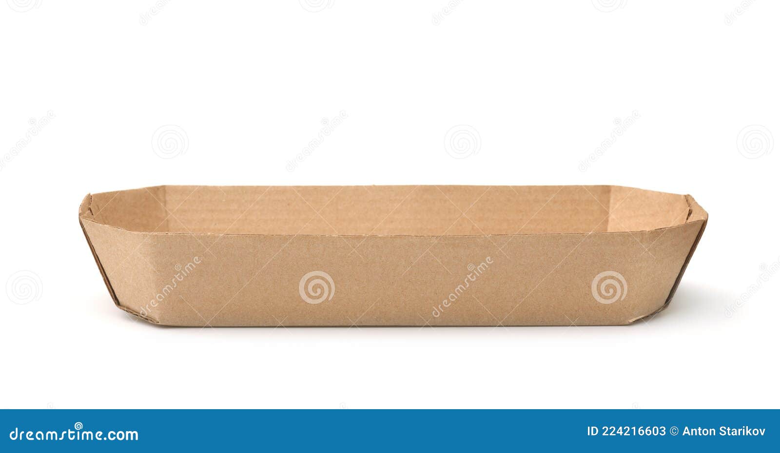 Side View Empty of Disposable Paper Food Tray Stock Image - Image of ...