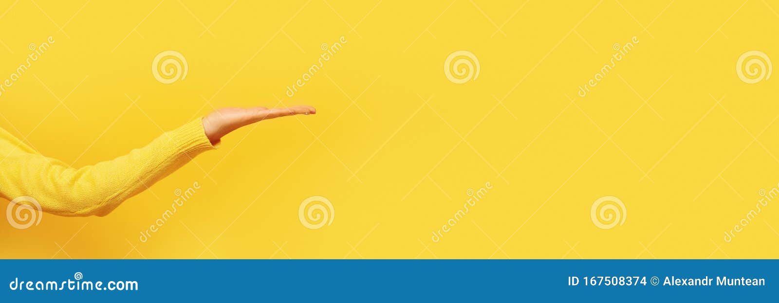 Side View of Empty Open Palm Stock Photo - Image of gesturing ...