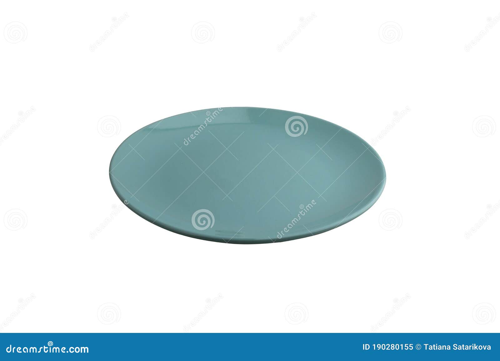 Side View of Empty Plate on Isolated, White Background Stock Image ...