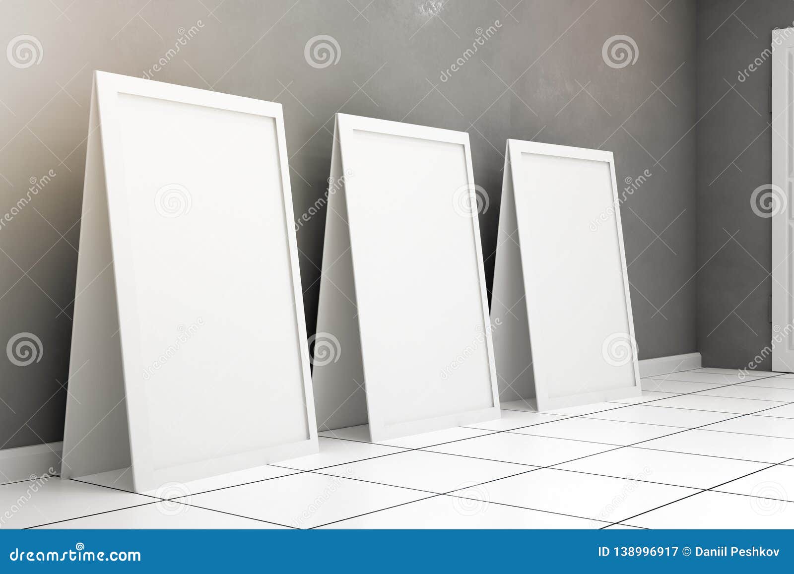 Side view of empty posters stock illustration. Illustration of ...