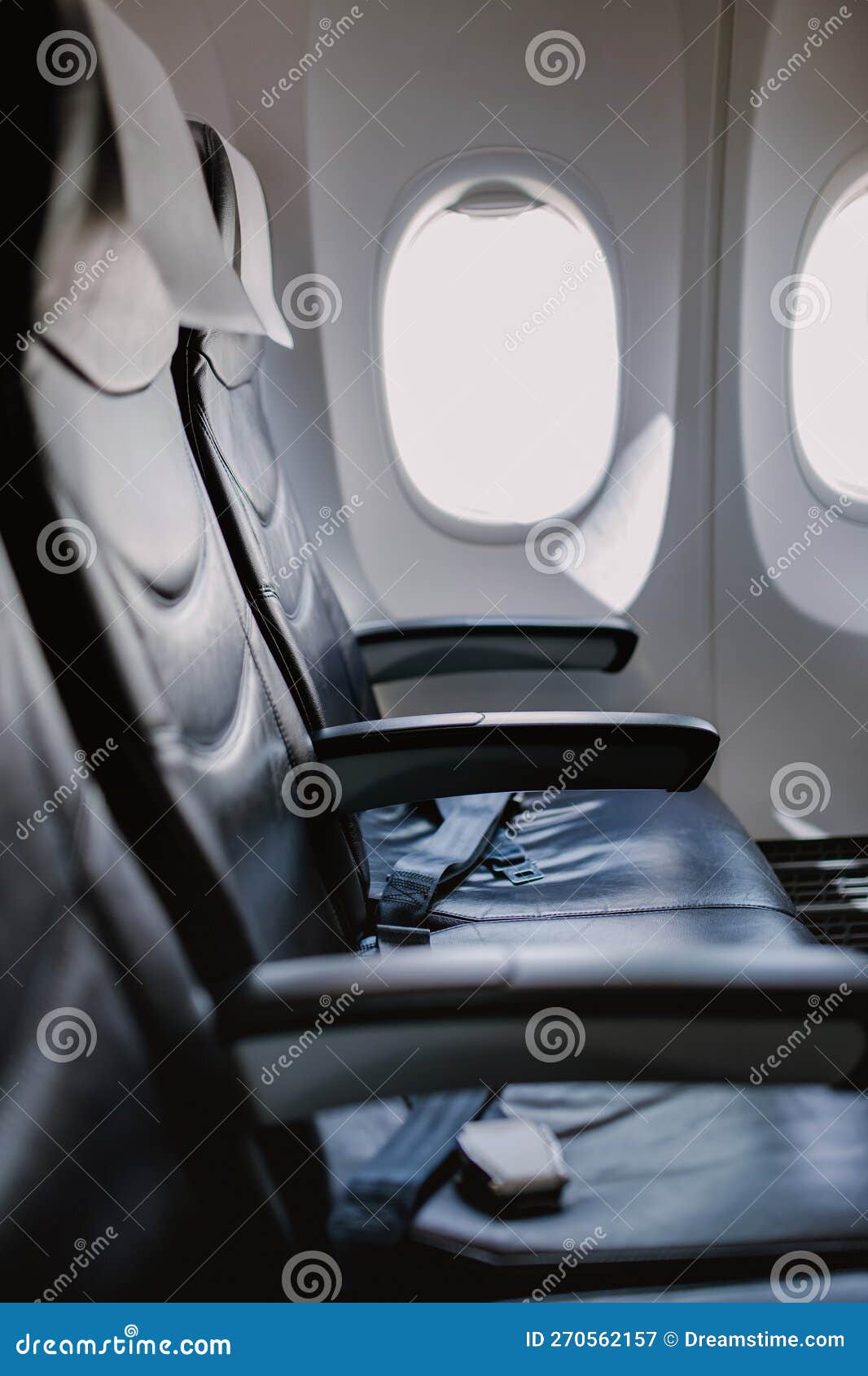 Side View of Empty Seats in Airplane. Stock Image - Image of economy ...