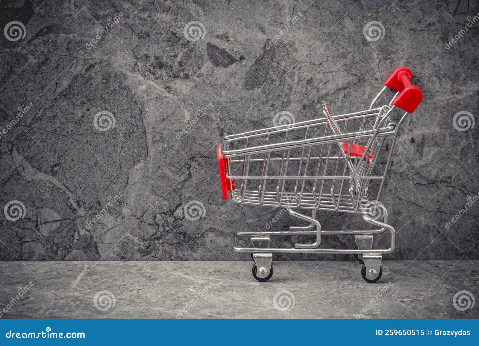 Side View of Empty Shopping Cart or Trolley Stock Image - Image of ...