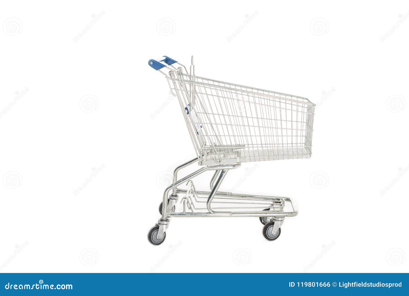 Side View of Empty Shopping Trolley Stock Photo - Image of purchase ...