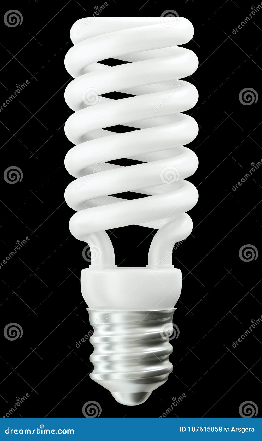 Side View of Energy Efficient Light Bulb Stock Illustration ...