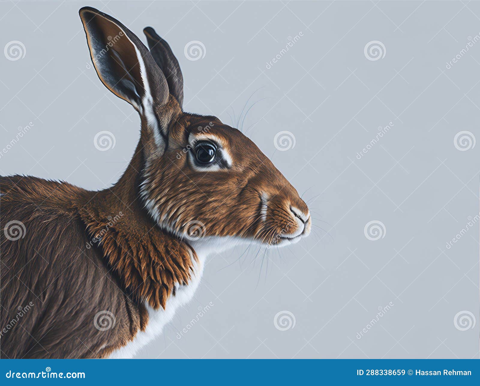 Side View of European Brown Hare. Ai Generated Stock Illustration ...