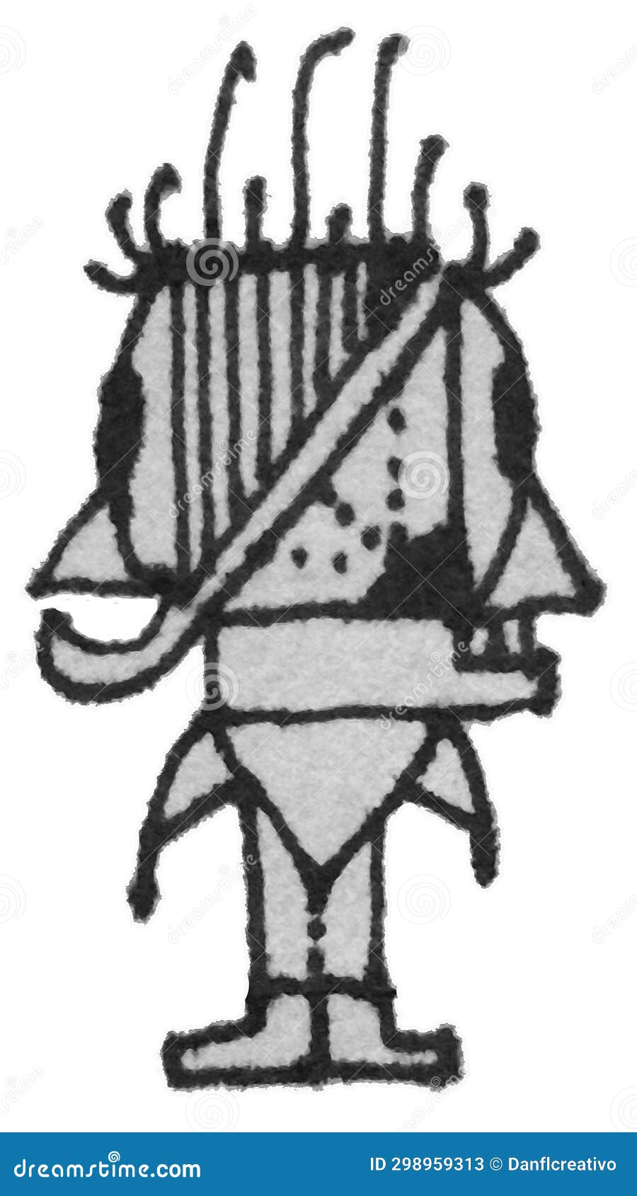 Fantasy Alien Robot Black and White Drawing Stock Image - Image of draw ...