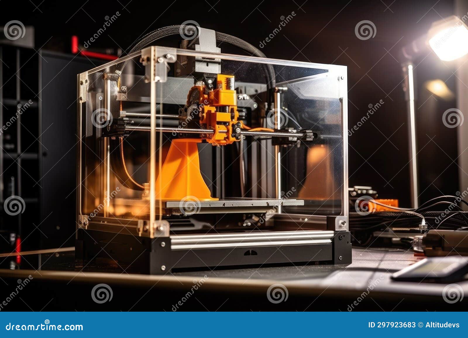 Side View of Fdm 3d Printer in Action Stock Image - Image of printer ...