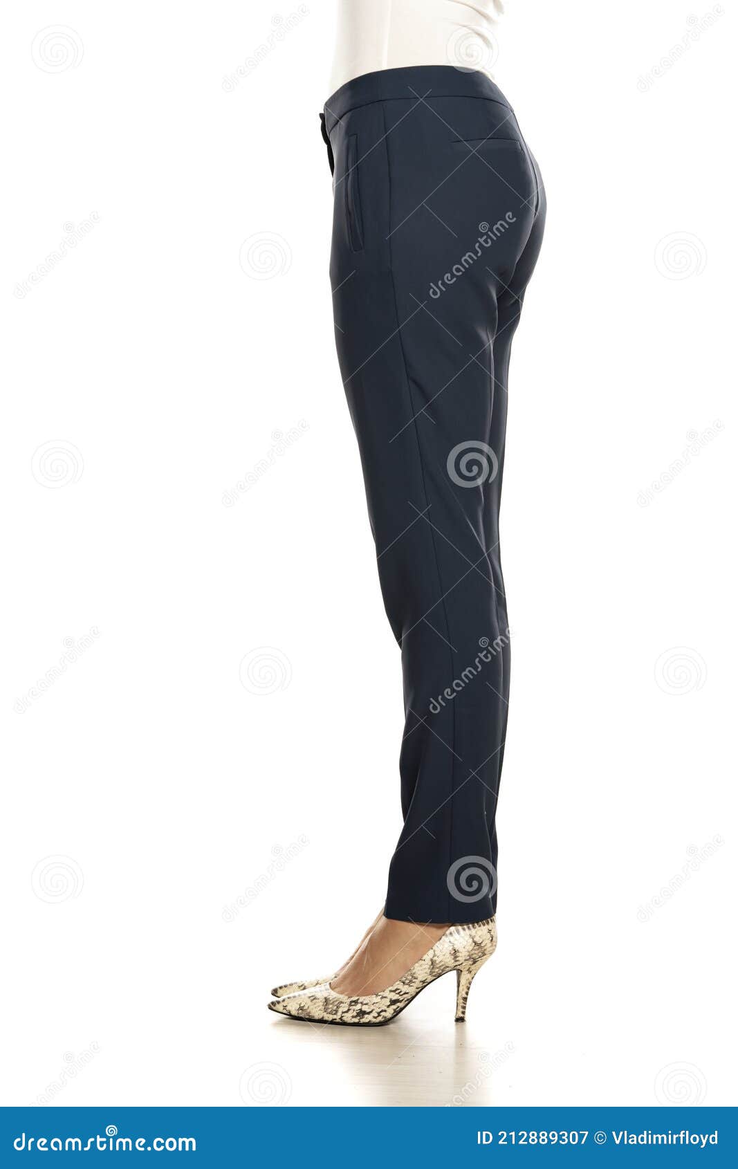 Side View of Female Formal Trousers Stock Image - Image of female ...