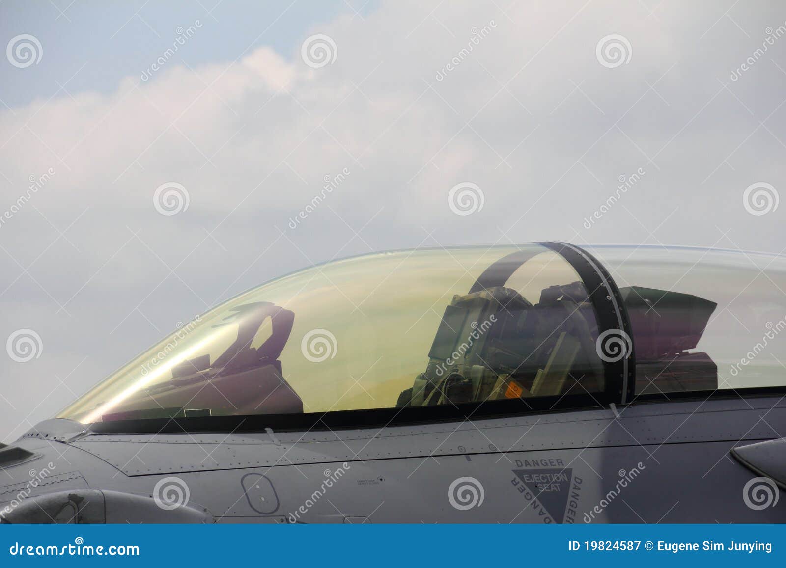 View From The Fighter Plane Cockpit Head Up Display Stock Photo ...