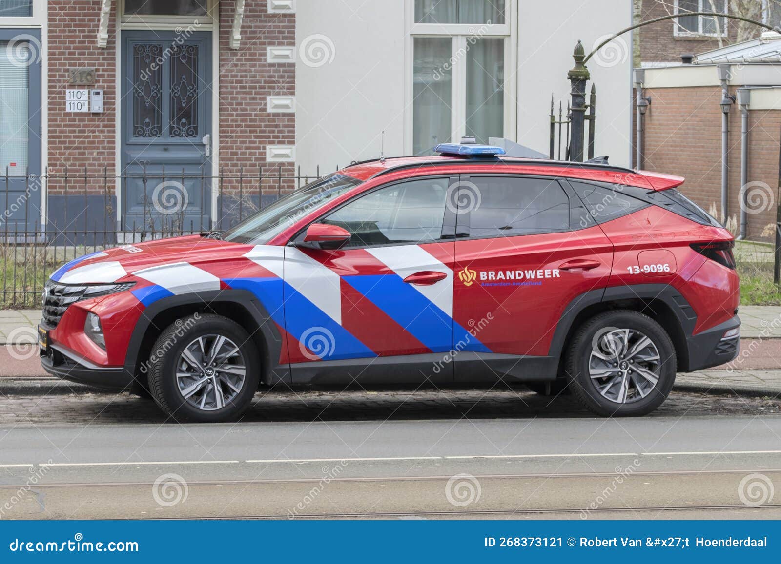 Side View Fire Department Car at Amsterdam the Netherlands 24-1-2023 ...