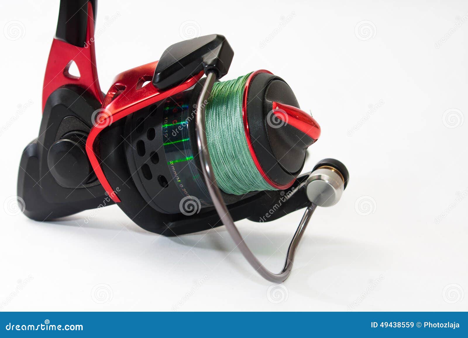 Side View of Fishing Reel on the White Background Stock Image - Image ...