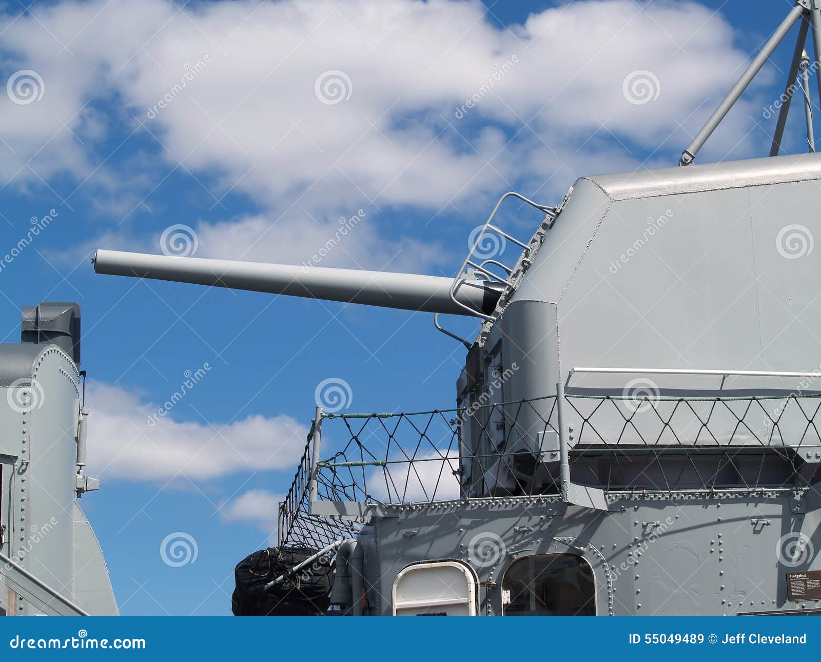 Side View Five Inch Gun World War II Battleship Stock Image - Image of ...