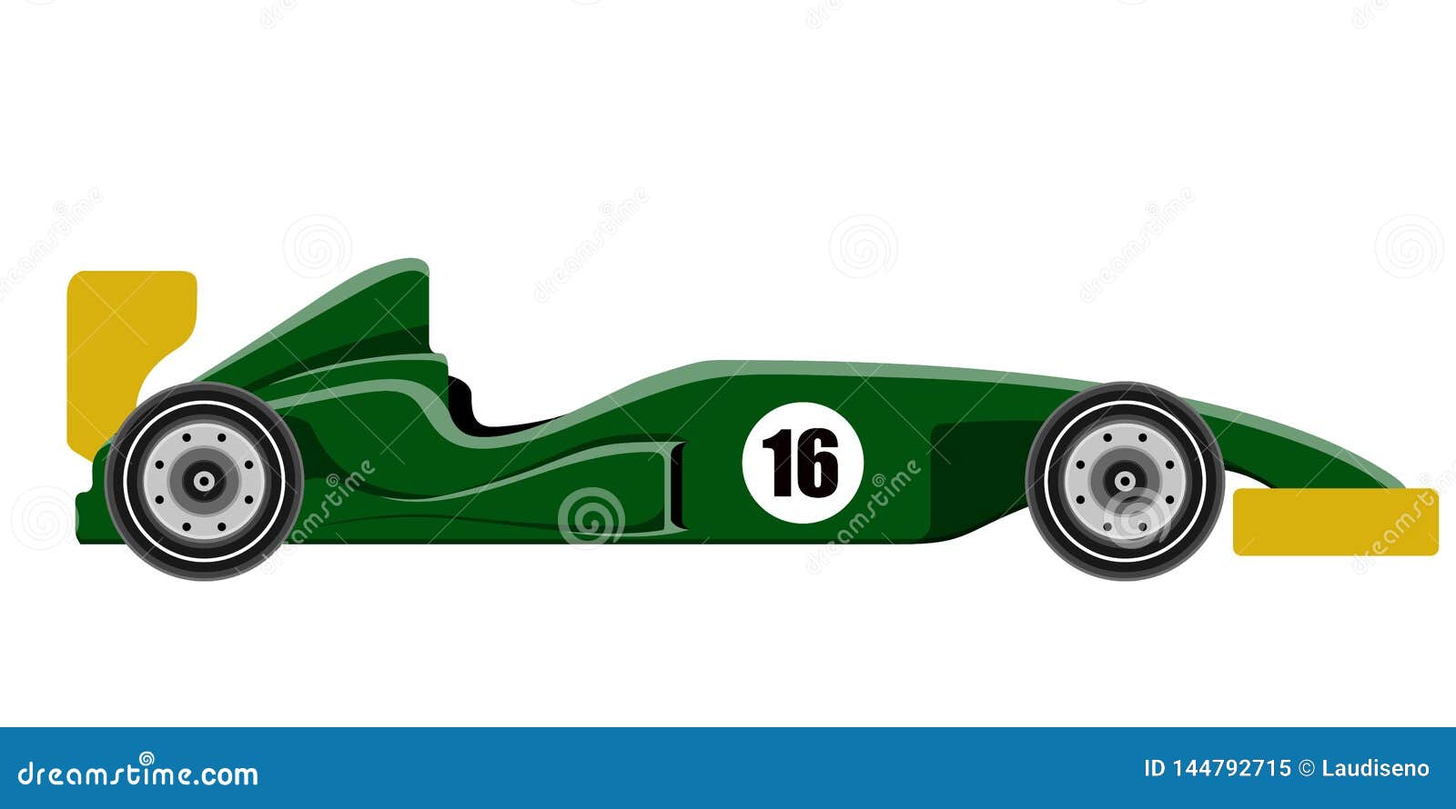 Side View of a Formula 1 Racing Car Stock Vector - Illustration of ...