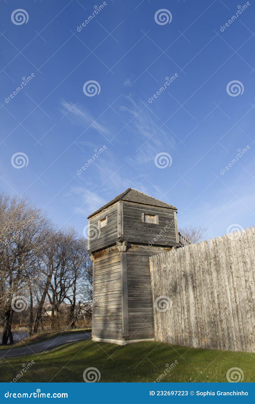 Side View of Fort Gibraltar Tower in Winnipeg, Manitoba Stock Image ...