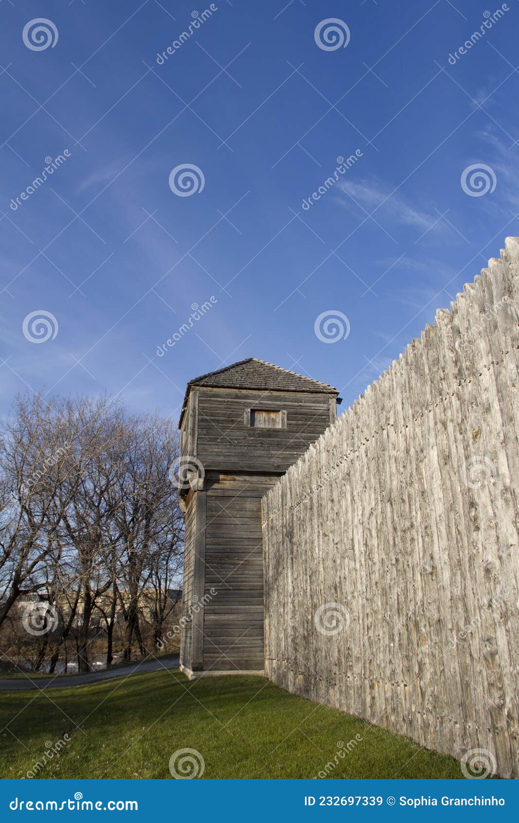 Side View of Fort Gibraltar Tower in Winnipeg, Manitoba Stock Image ...